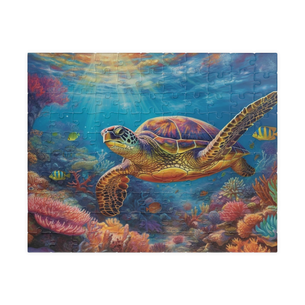 Sea Turtle In Coral Reef Puzzle - 1014 Pieces – Paint With Diamonds