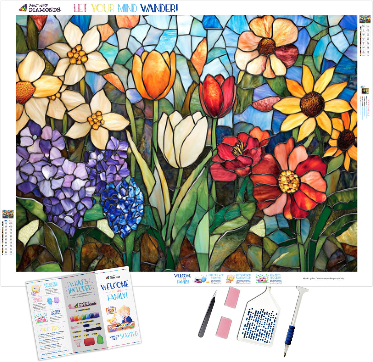 Garden With Spring Tulips, Daffodils, and Lilacs Official Diamond ...