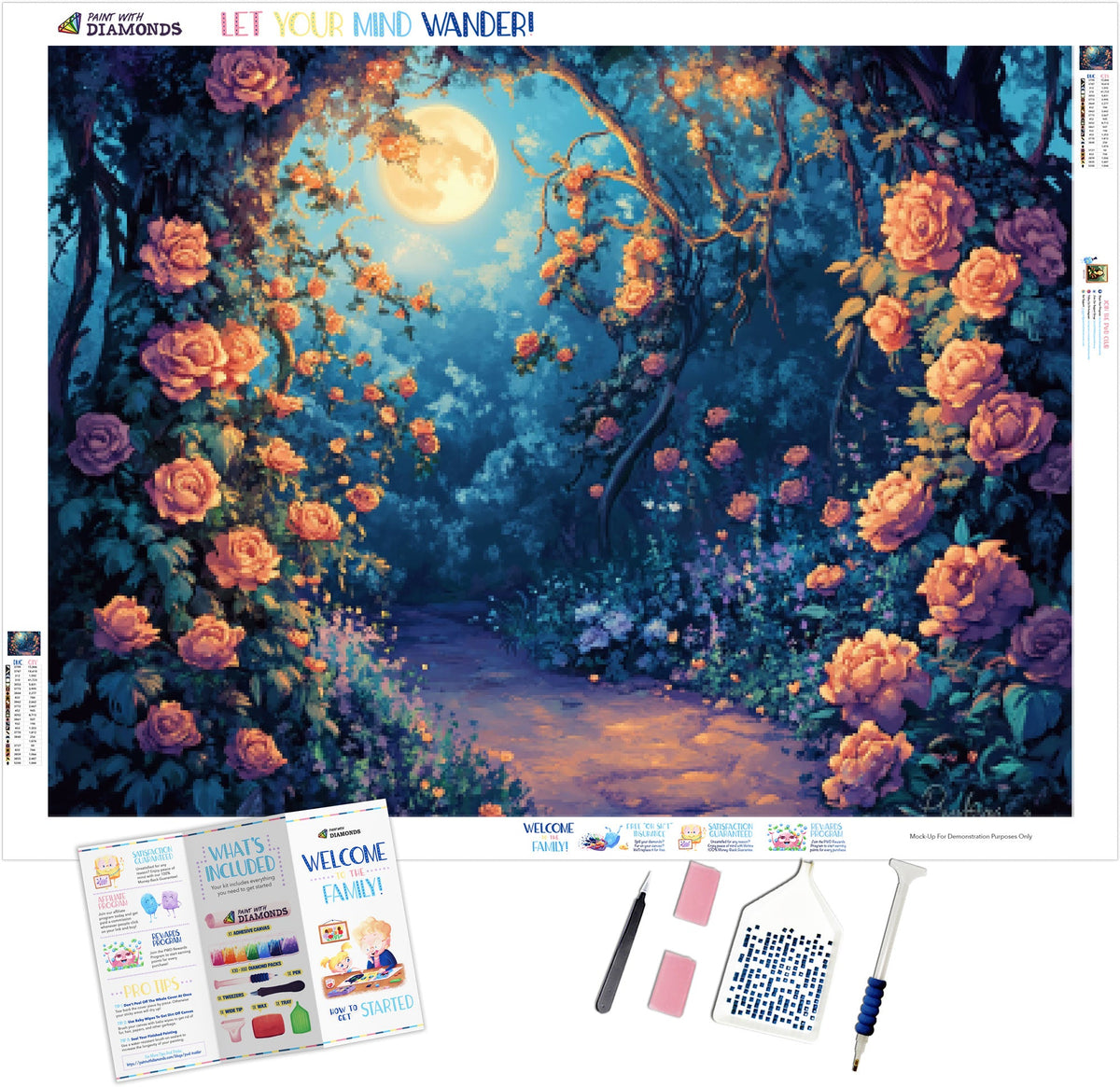 Moonlit Enchanted Garden Official Diamond Painting Kit | Diamond Art ...