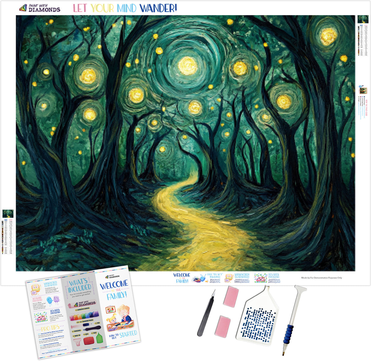 Mystic Forest of Fireflies Official Diamond Painting Kit | Diamond Art – Paint With Diamonds