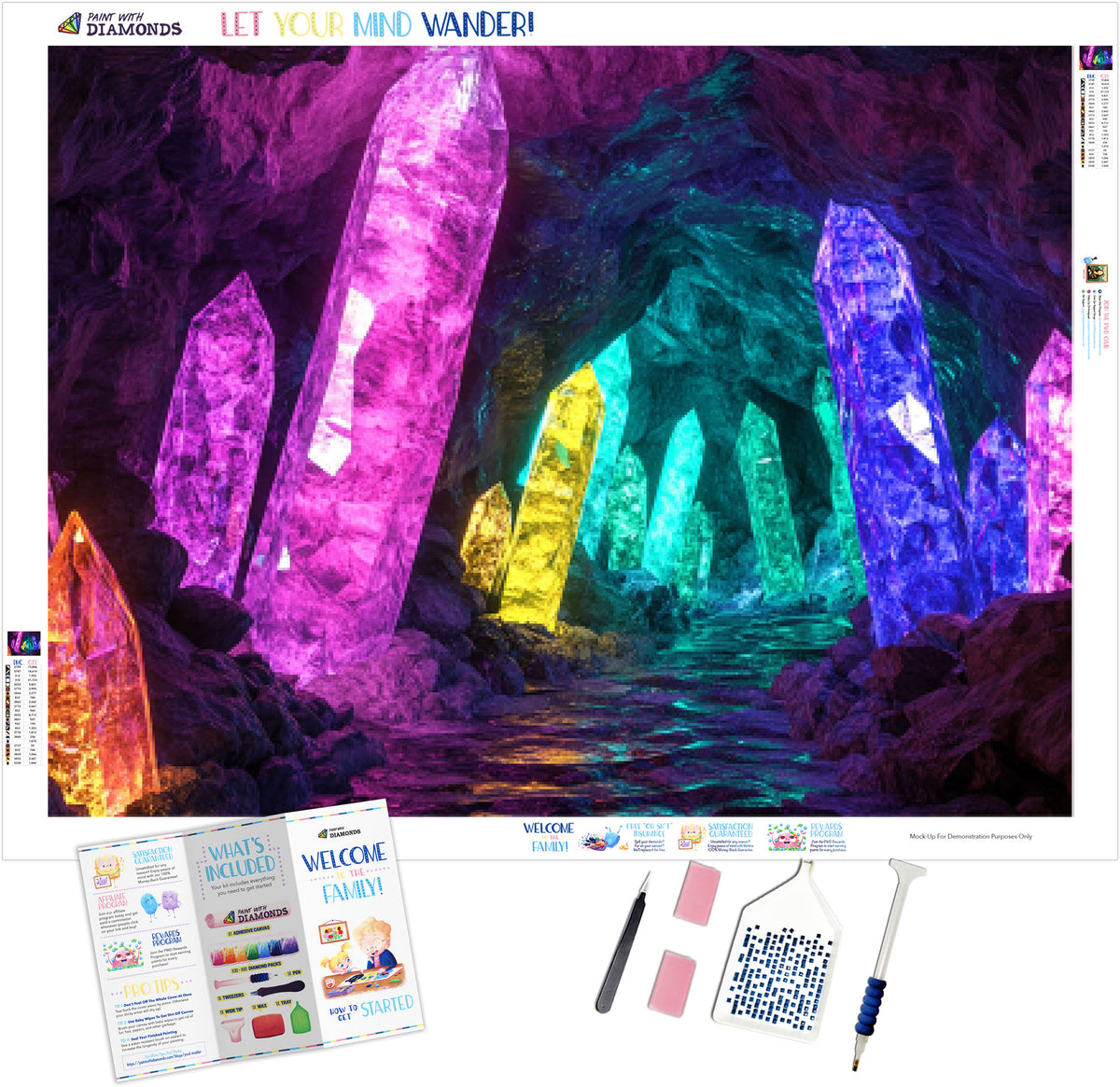Mystical Crystal Cavern Official Diamond Painting Kit | Diamond Art ...