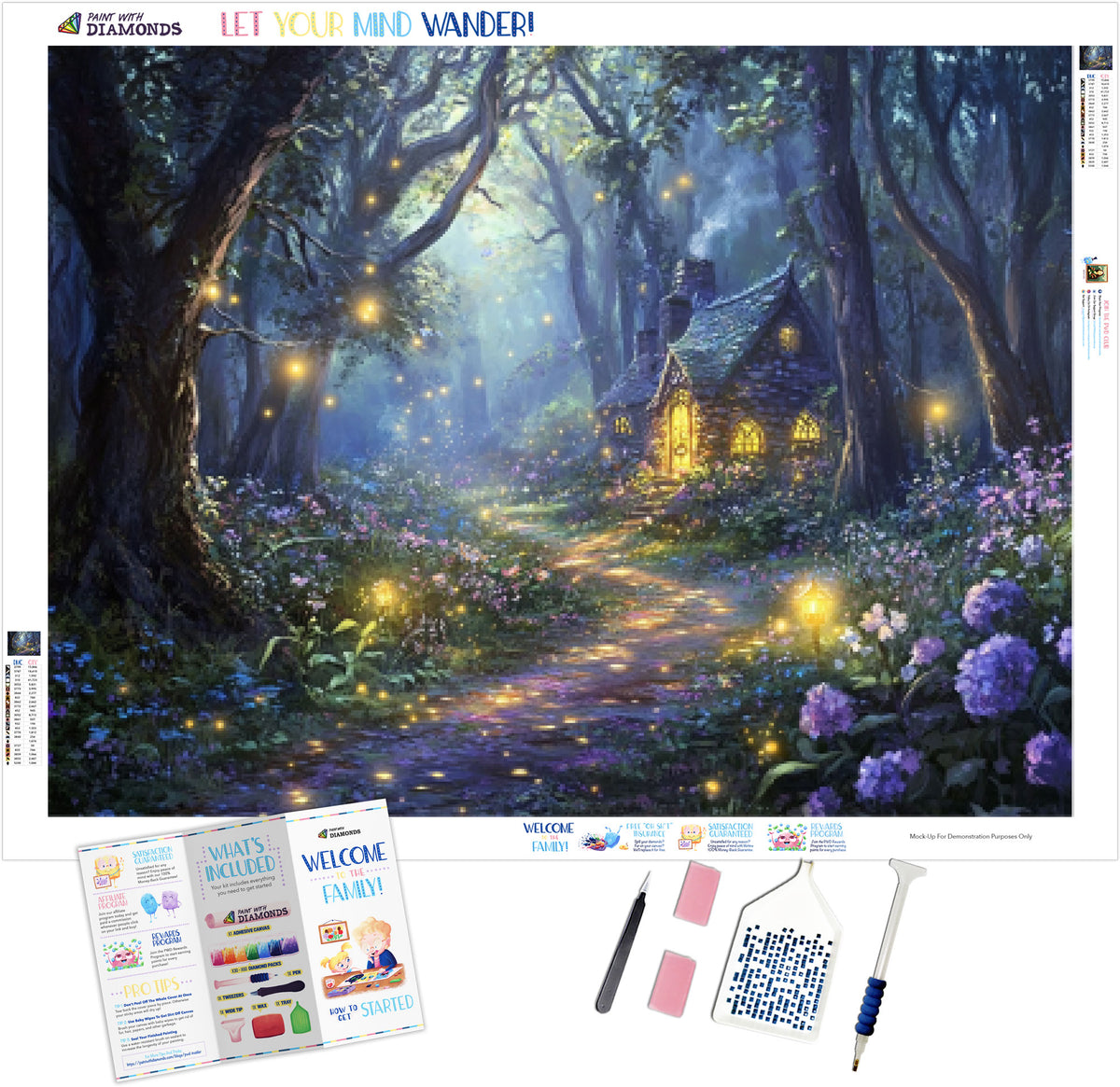 Mystical Forest With Sparkling Fireflies Official Diamond Painting Kit | Diamond Art | Paint ...