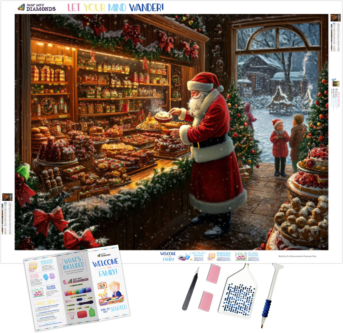 Santa's Christmas Bakery Official Diamond Painting Kit | Diamond Art | Paint With Diamonds®