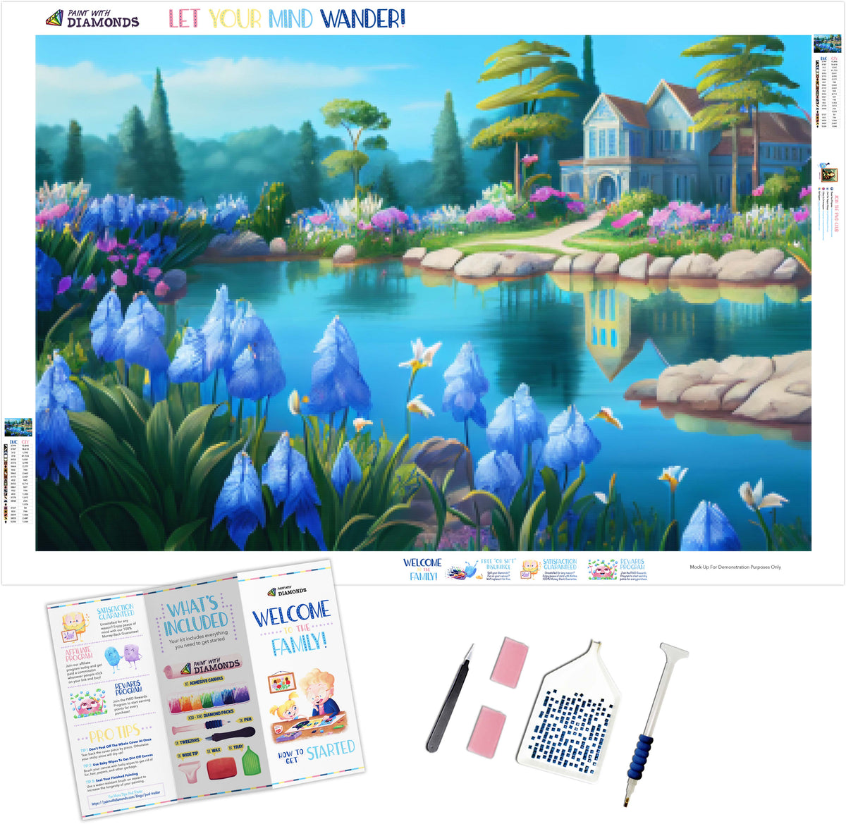 Ethereal Iris Garden Official Diamond Painting Kit | Diamond Art ...