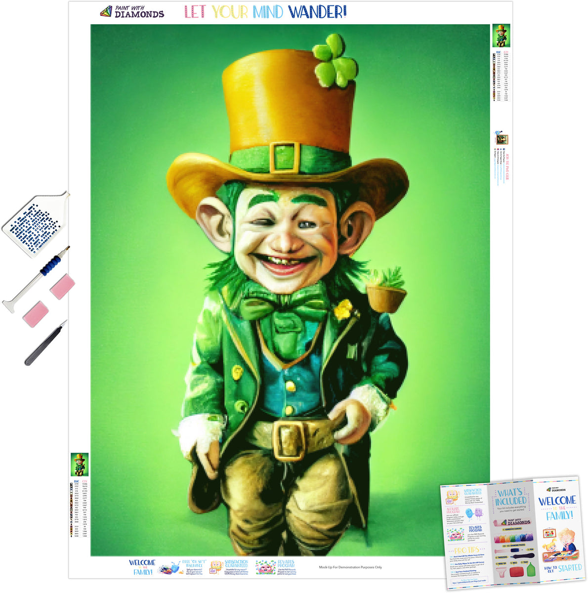 Lucky The Leprechaun Official Diamond Painting Kit | Diamond Art ...