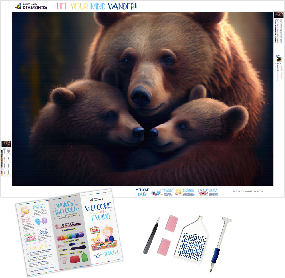 Protective Mama Bear Official Diamond Painting Kit | Diamond Art | Paint With Diamonds®