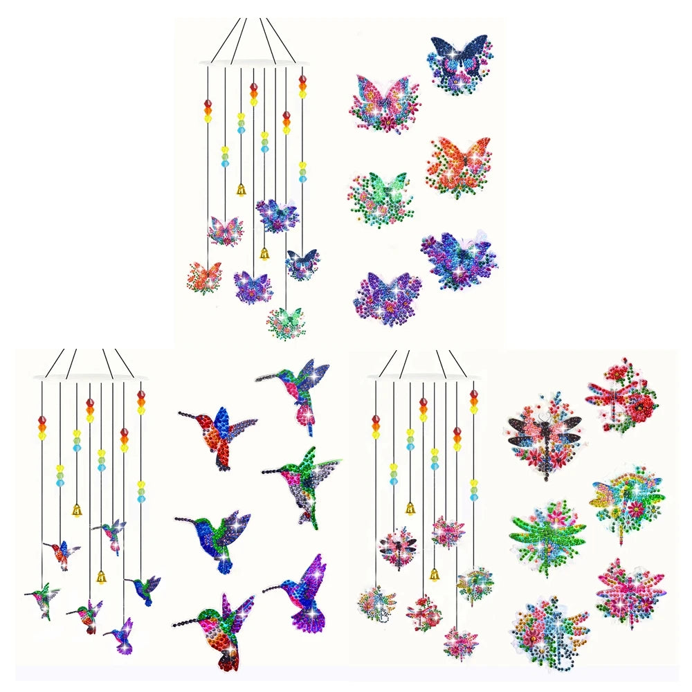 Long Hanging Diamond Painting Wind Chime – Paint With Diamonds