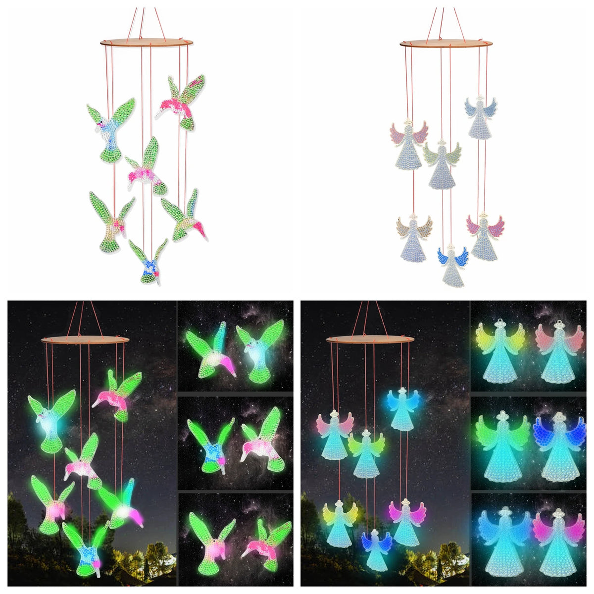 Glow In The Dark Diamond Painting Wind Chime – Paint With Diamonds