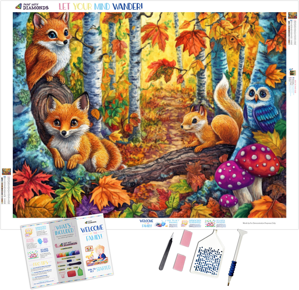 Adorable Forest Animals Official Diamond Painting Kit | Diamond Art ...