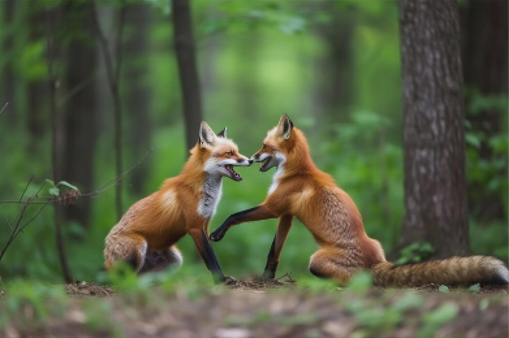 Adorable Red Foxes Official Diamond Painting Kit | Diamond Art | Paint ...