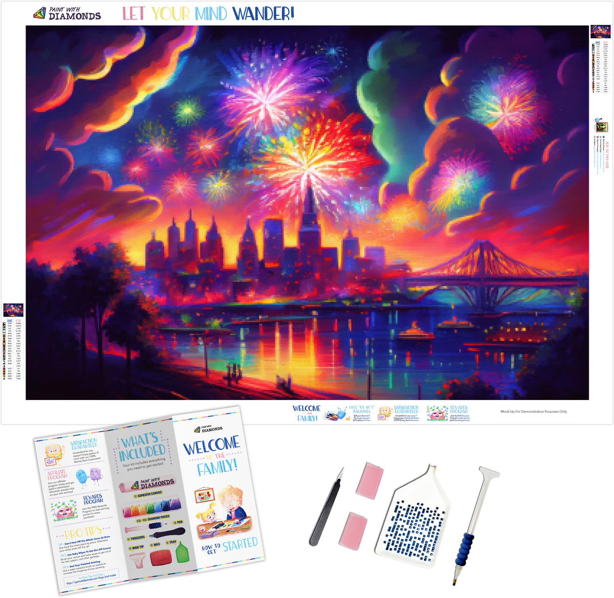 American City Skyline Official Diamond Painting Kit | Diamond Art ...