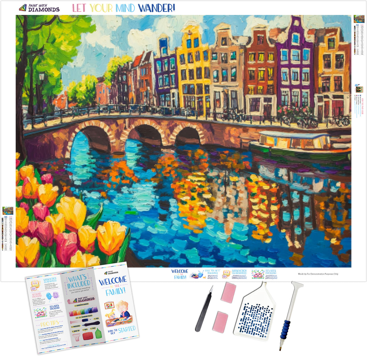 Amsterdam in Bloom Official Diamond Painting Kit | Diamond Art | Paint ...