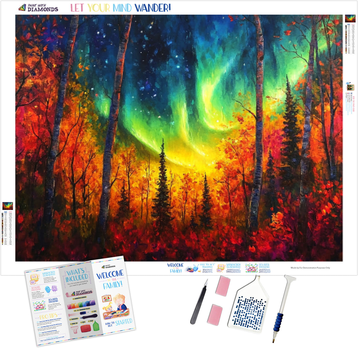 Aurora of Autumn Leaves Official Diamond Painting Kit | Diamond Art ...