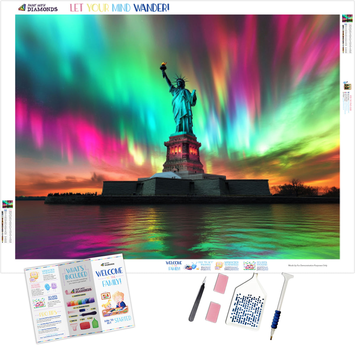 Aurora of Liberty Official Diamond Painting Kit | Diamond Art | Paint ...