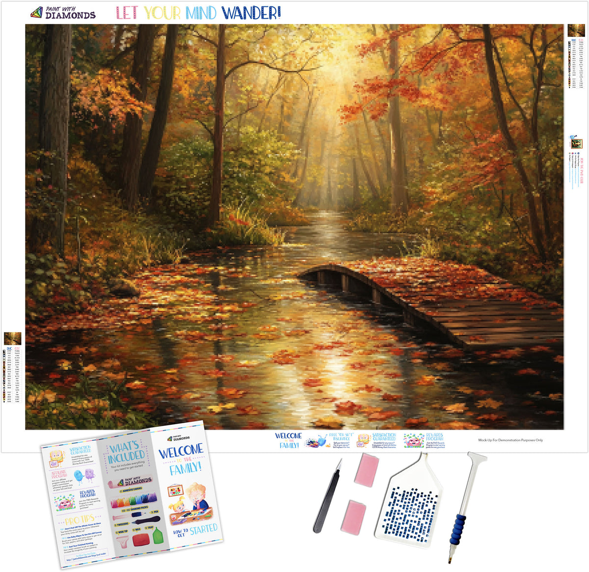 Autumn Forest Stream Official Diamond Painting Kit | Diamond Art ...