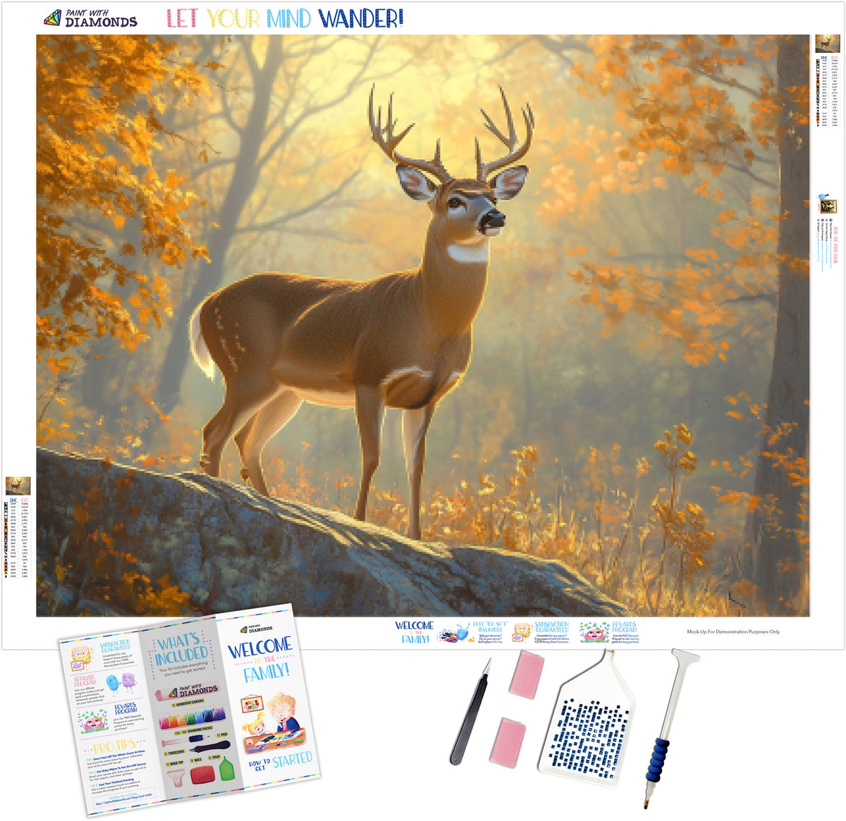Autumn Majesty Whitetail Deer Official Diamond Painting Kit | Diamond ...