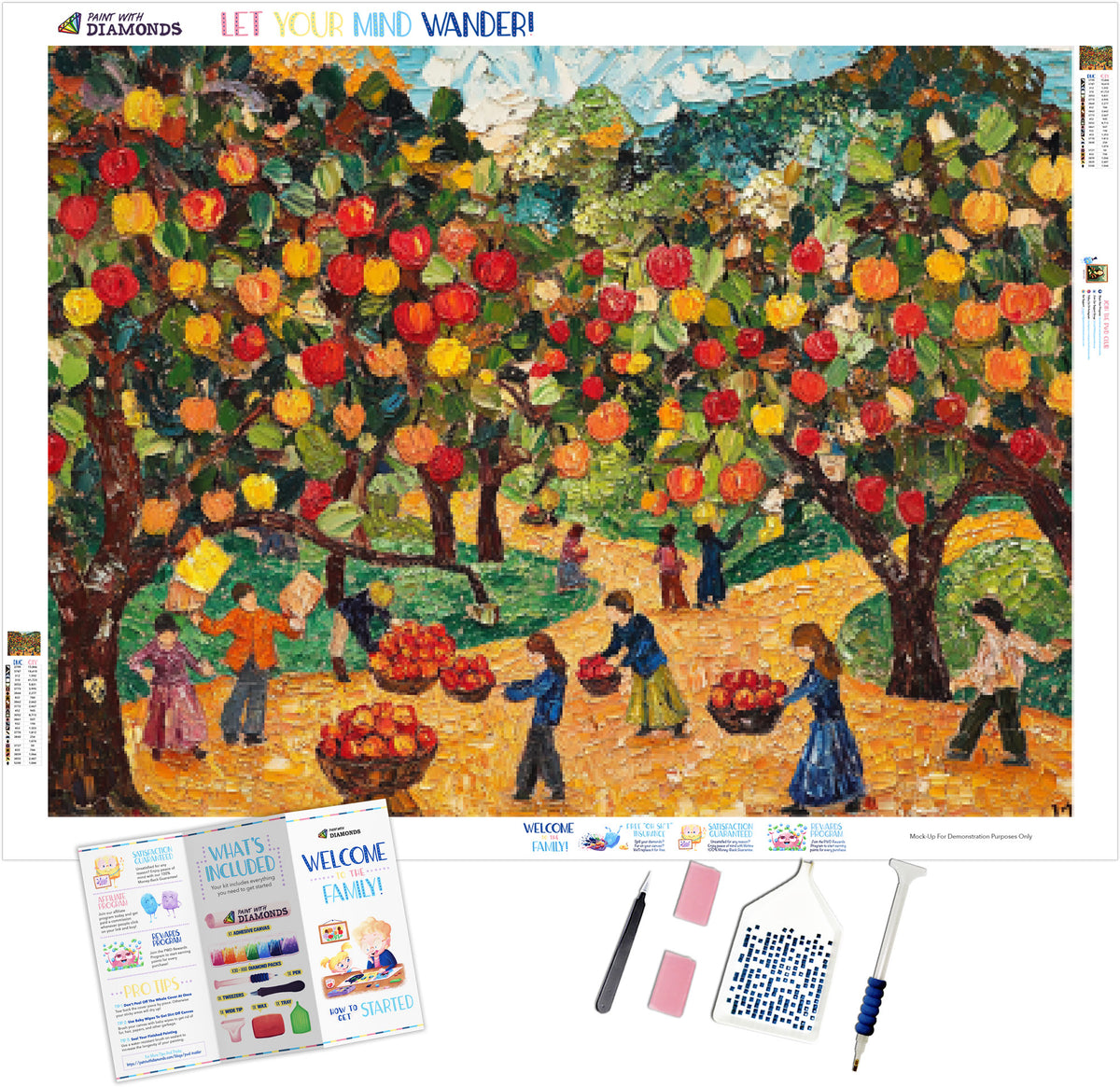 Autumn Orchard Ripe Apples Official Diamond Painting Kit | Diamond Art ...