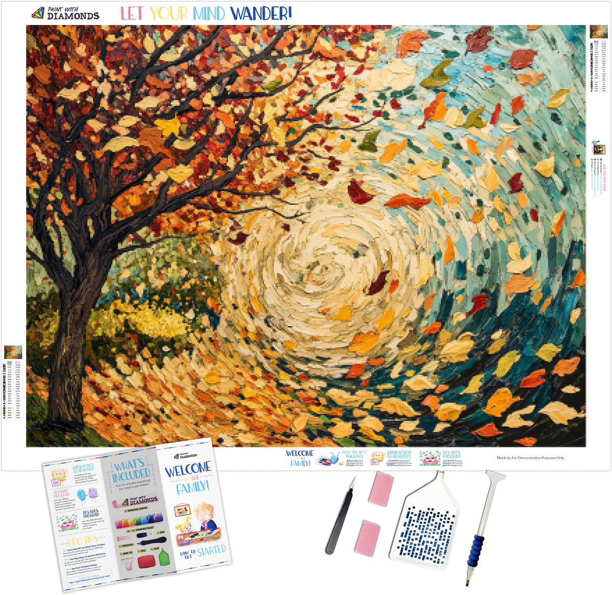 Autumn Trees Bending Official Diamond Painting Kit | Diamond Art ...