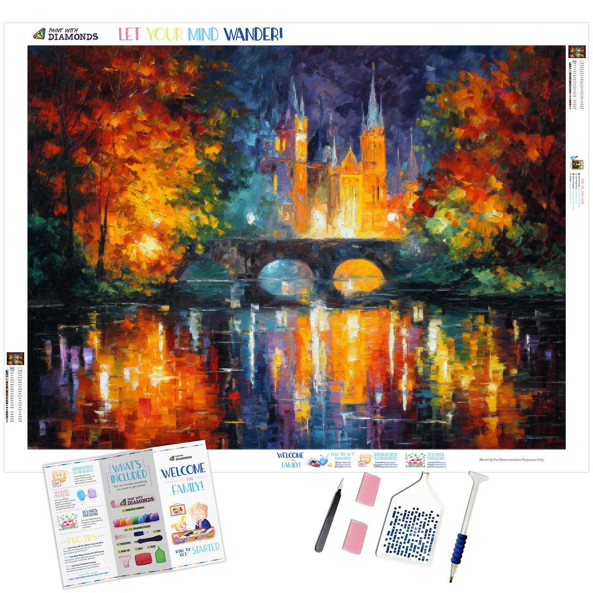 Autumn Castle Reflections Diamond Painting - Full Drill Kit | Paint ...