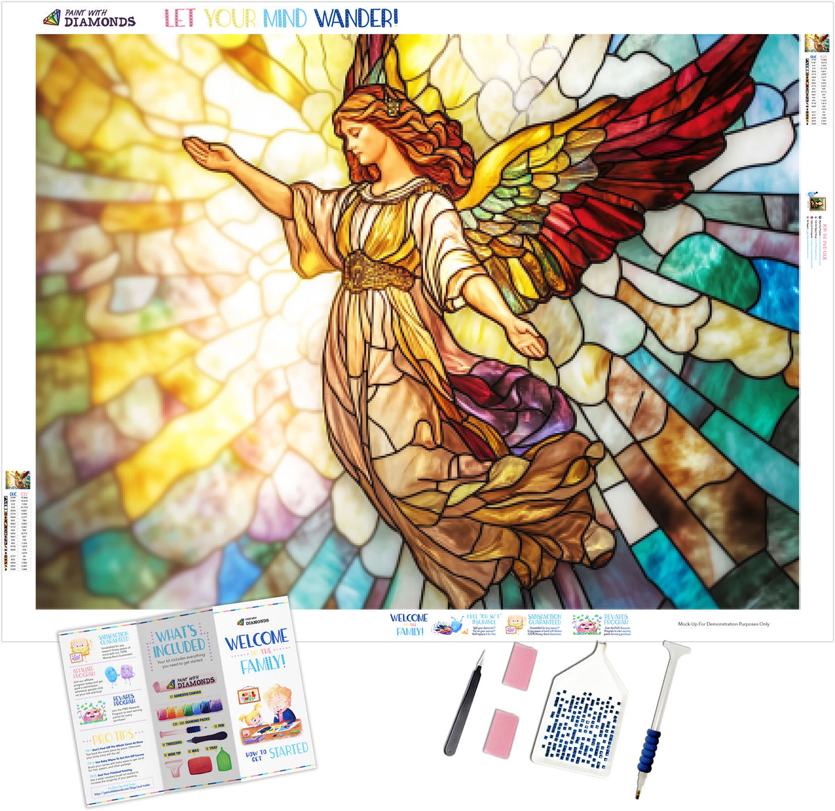 Beautiful Angel With Flowing Robes – Paint With Diamonds