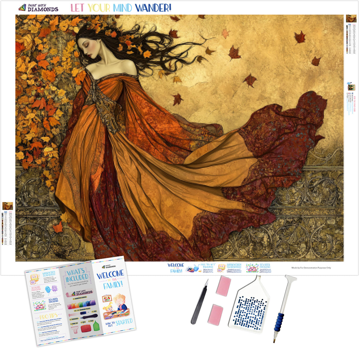 Beautiful Autumn Goddess Official Diamond Painting Kit | Diamond Art ...
