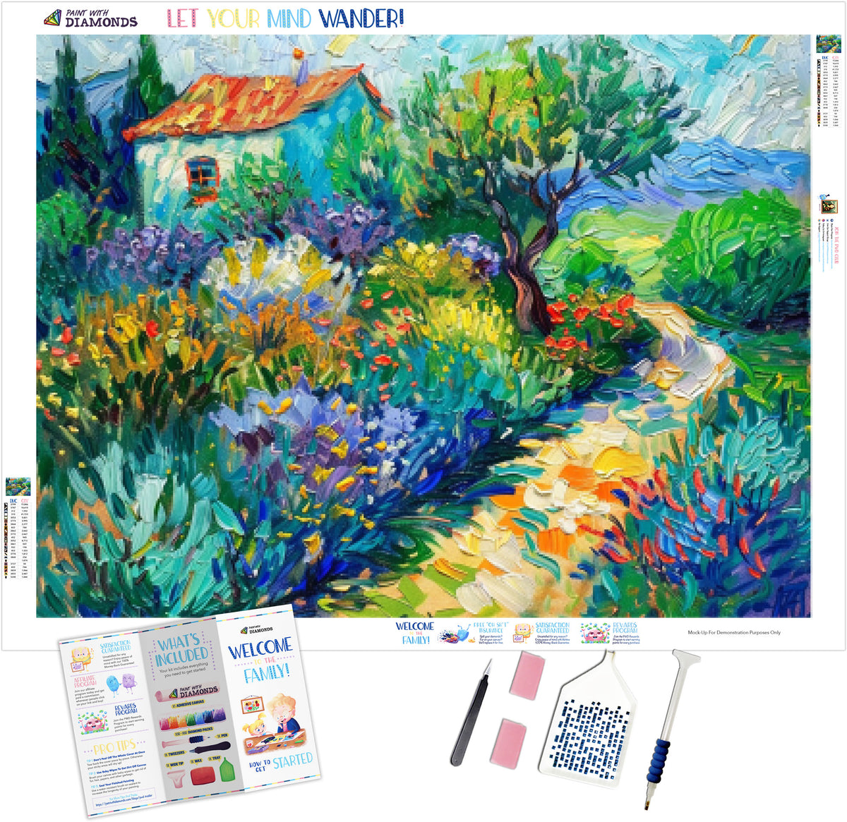 Blooming Spring Garden Path Official Diamond Painting Kit | Diamond Art ...