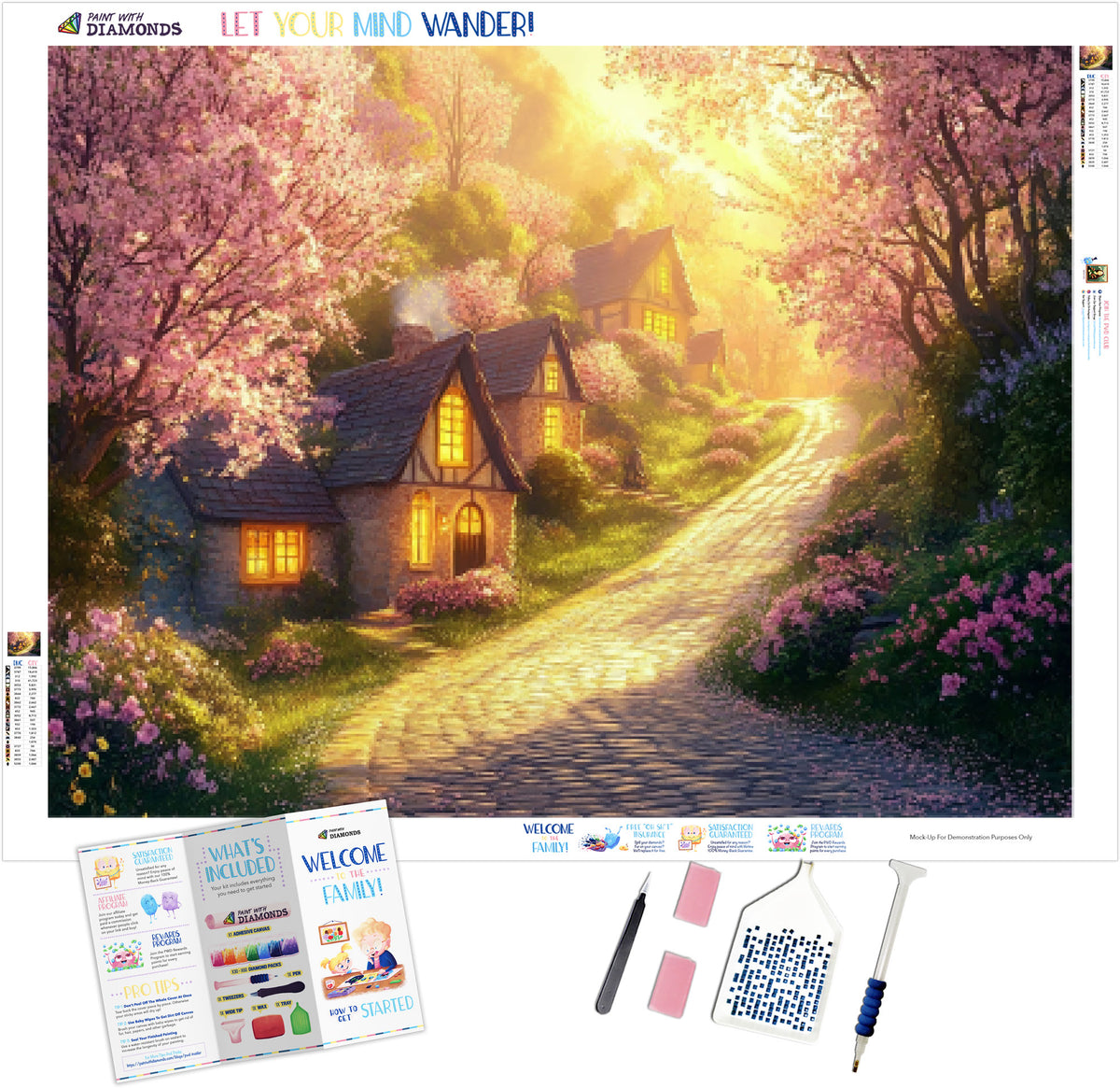 Blossoming Spring Pathway Official Diamond Painting Kit | Diamond Art ...