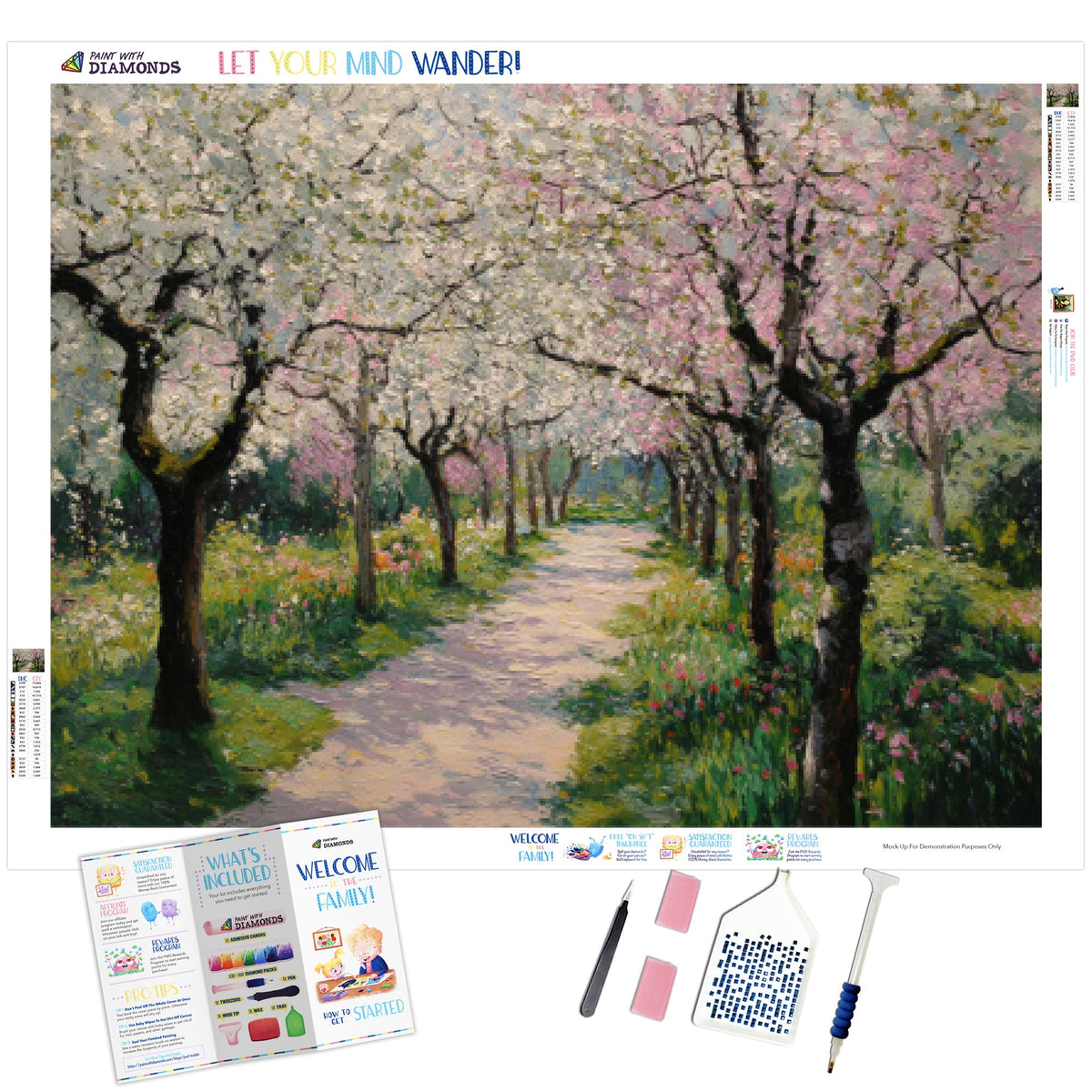 Blossoming Orchard Path Diamond Painting - Full Drill Kit | Paint With ...