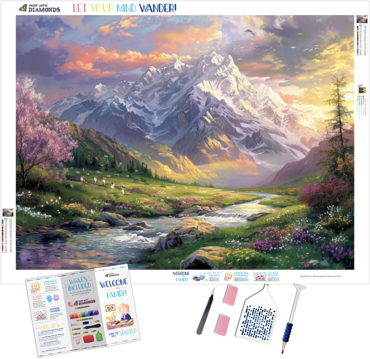 Breathtaking Mountain in Spring Official Diamond Painting Kit | Diamond ...