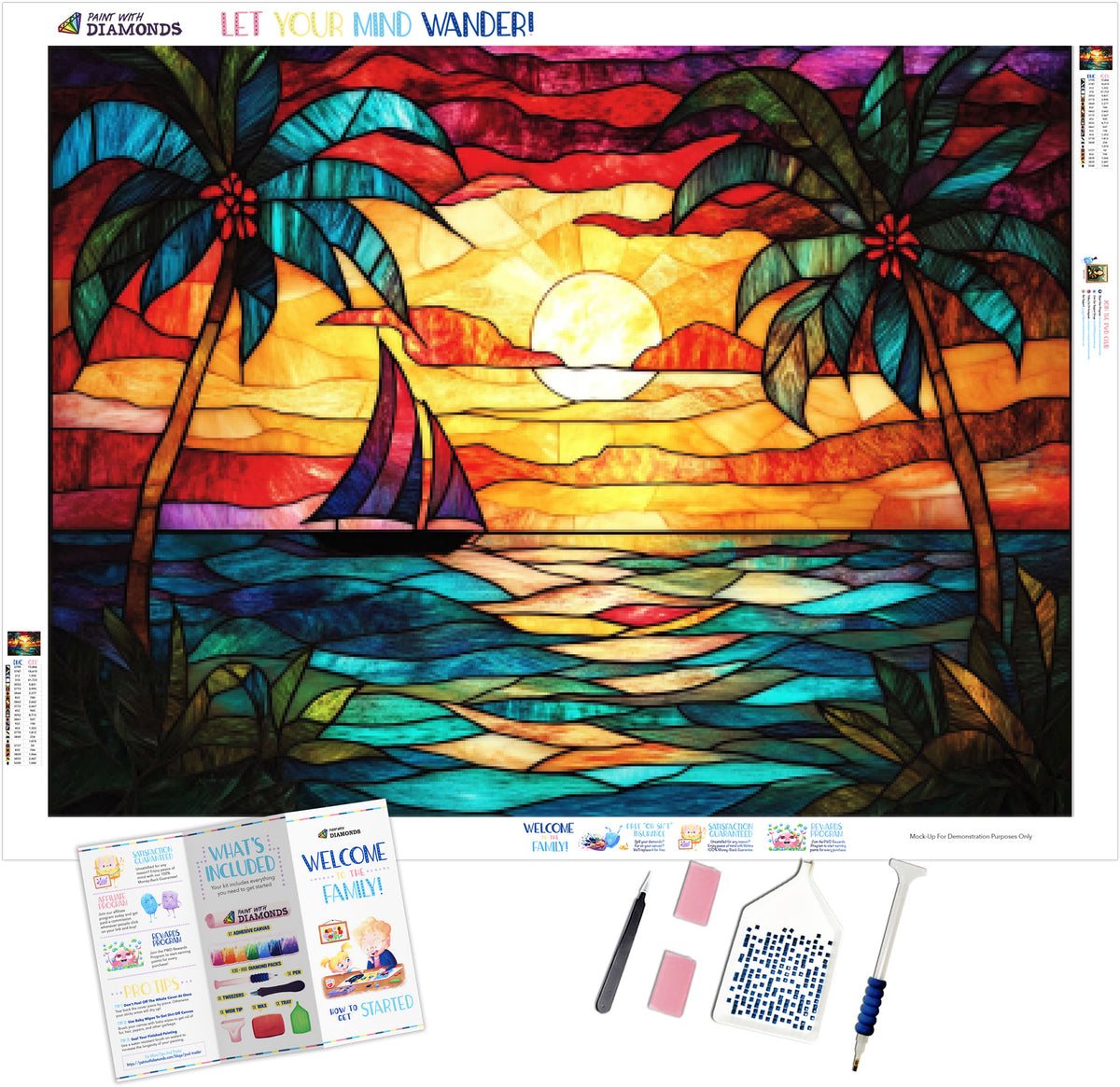 Breathtaking Ocean Sunset Official Diamond Painting Kit | Diamond Art ...