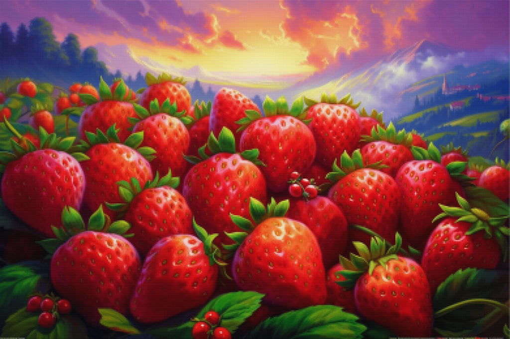 Bright Red Strawberries Official Diamond Painting Kit | Diamond Art ...