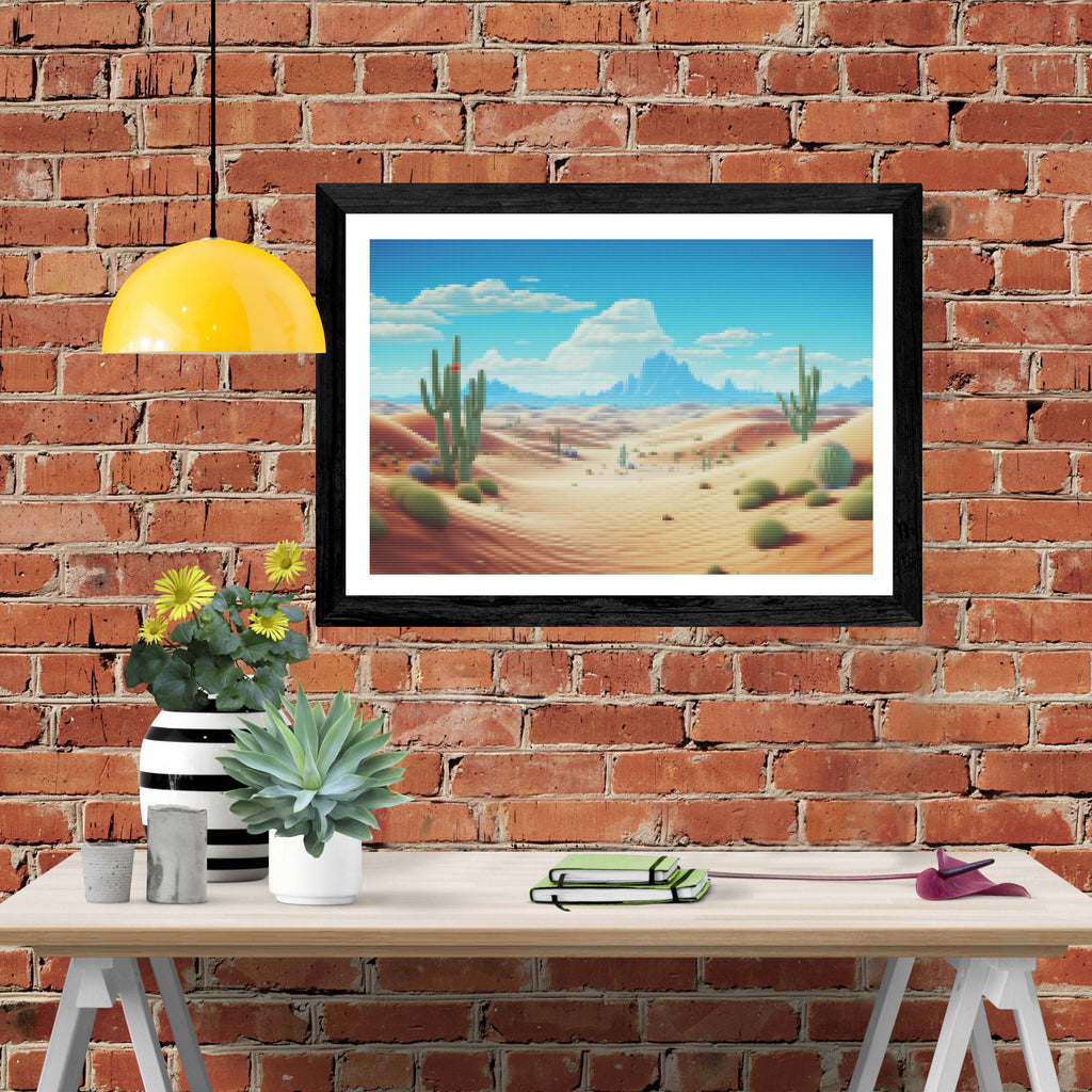 Cacti And Sand Dunes Diamond Painting Kit Paint With Diamonds Official