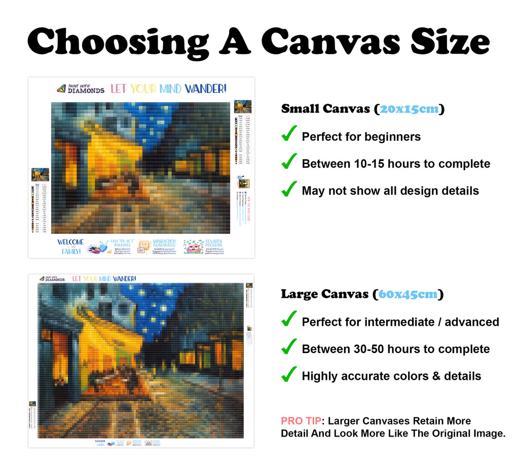 Café Terrace at Night Official Diamond Painting Kit | Diamond Art ...