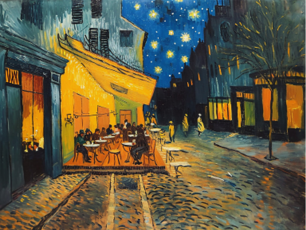 Café Terrace at Night Official Diamond Painting Kit | Diamond Art ...