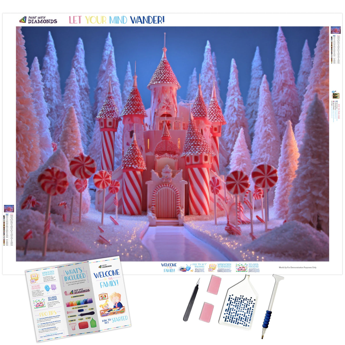 Candy Cane Castle Diamond Painting - Full Drill Kit | Paint With Diamonds®