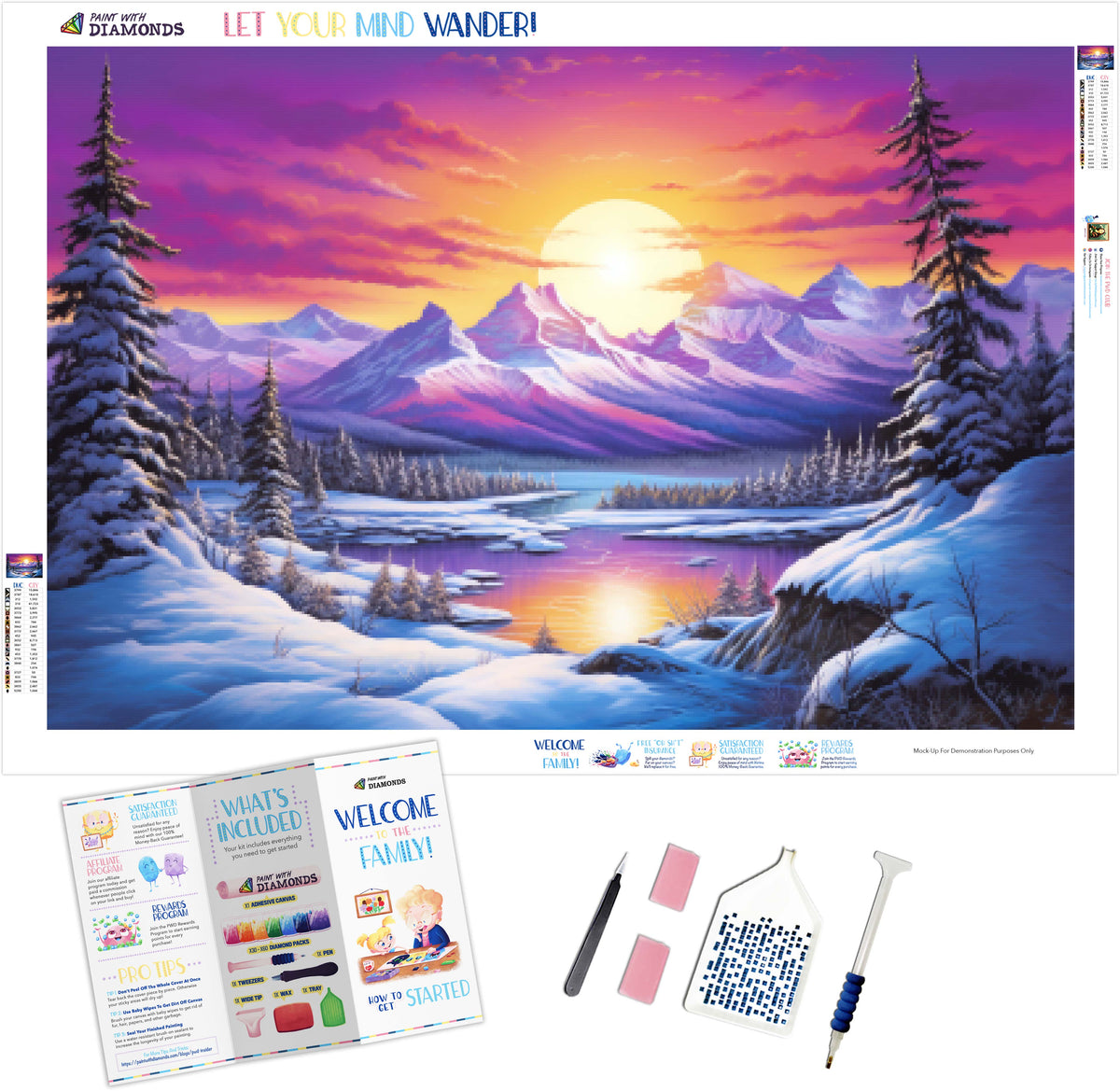 Captivating Contrast Pristine Snow Diamond Painting Kit Paint With ...