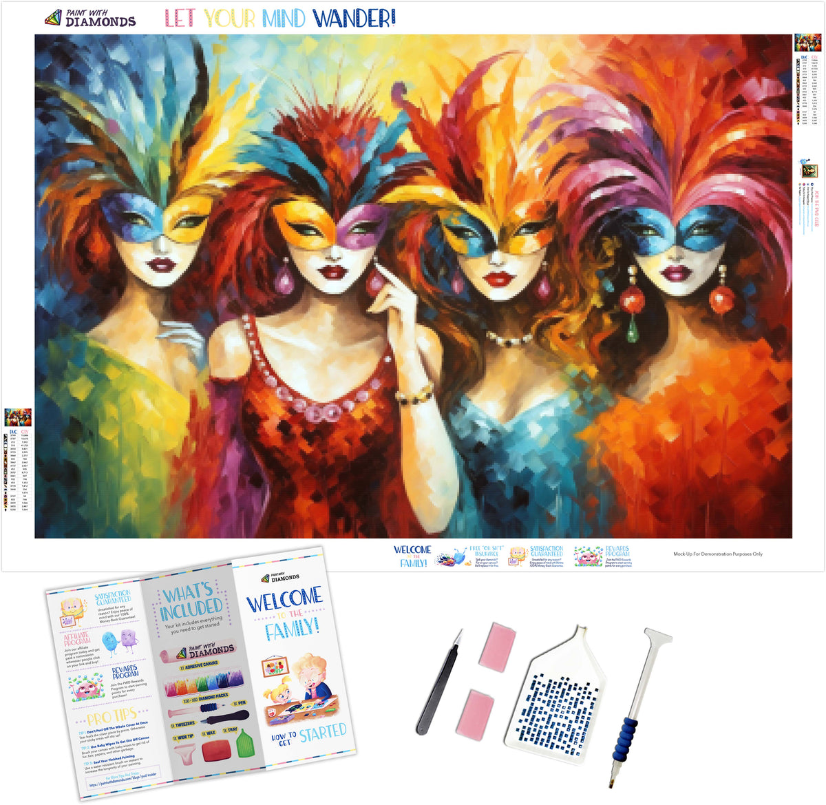 Carnival Of Colors Diamond Painting Kit Paint With Diamonds Official