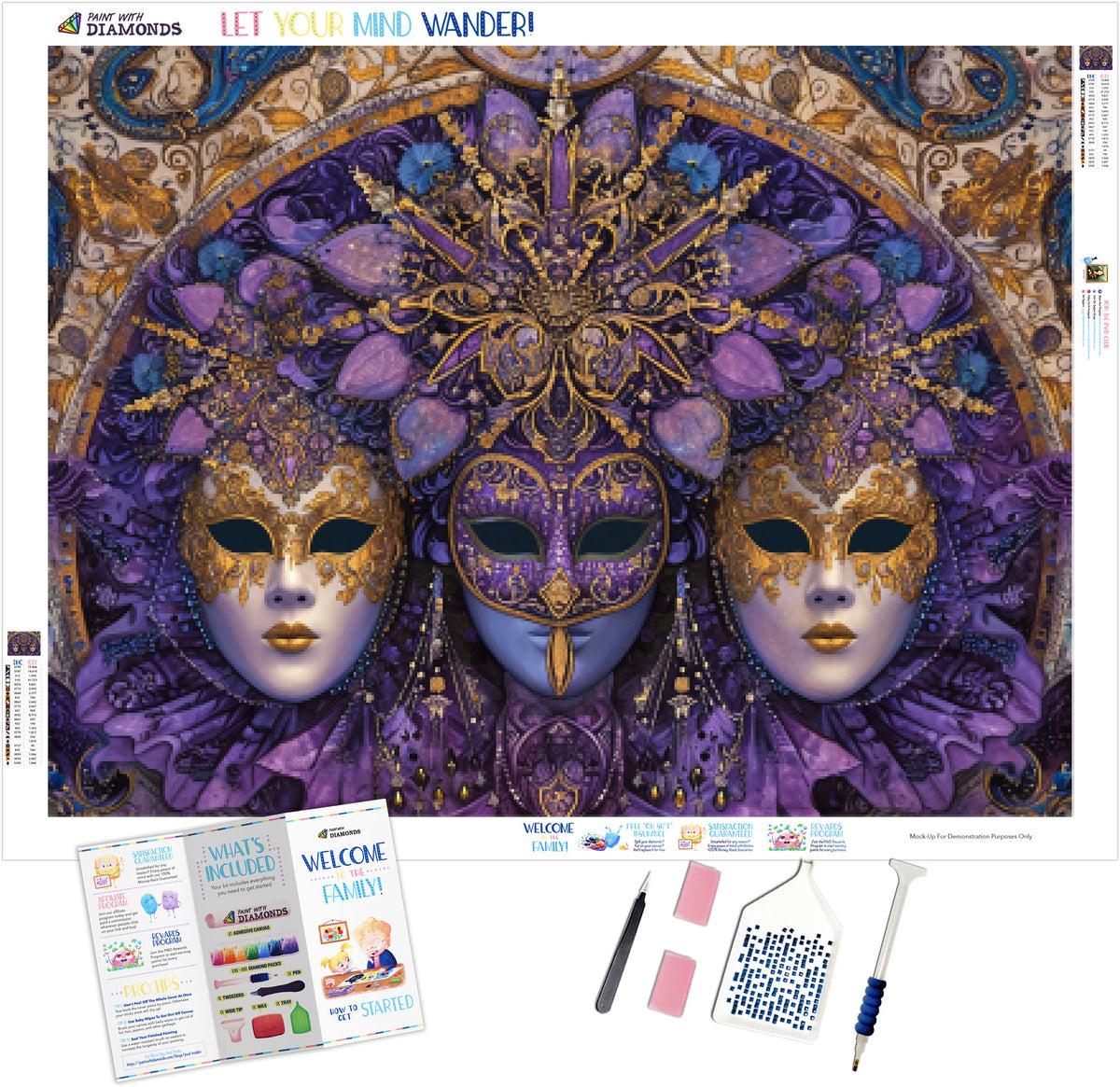 Carnival of Venice Mandala Official Diamond Painting Kit | Diamond Art ...