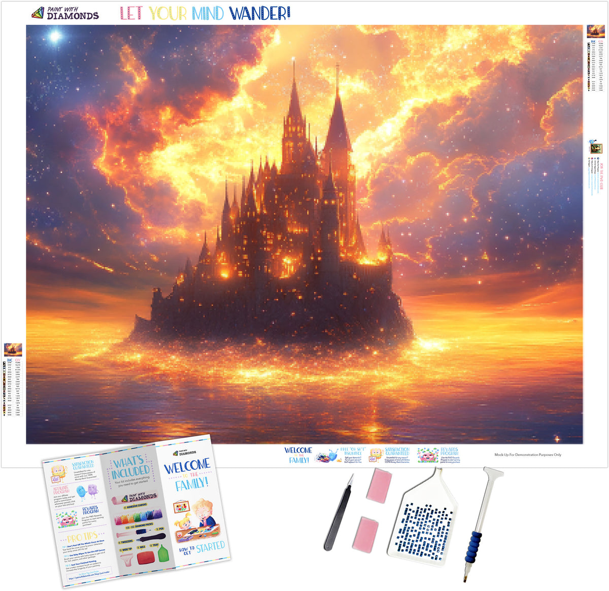 Castle of Eternal Light Official Diamond Painting Kit | Diamond Art ...