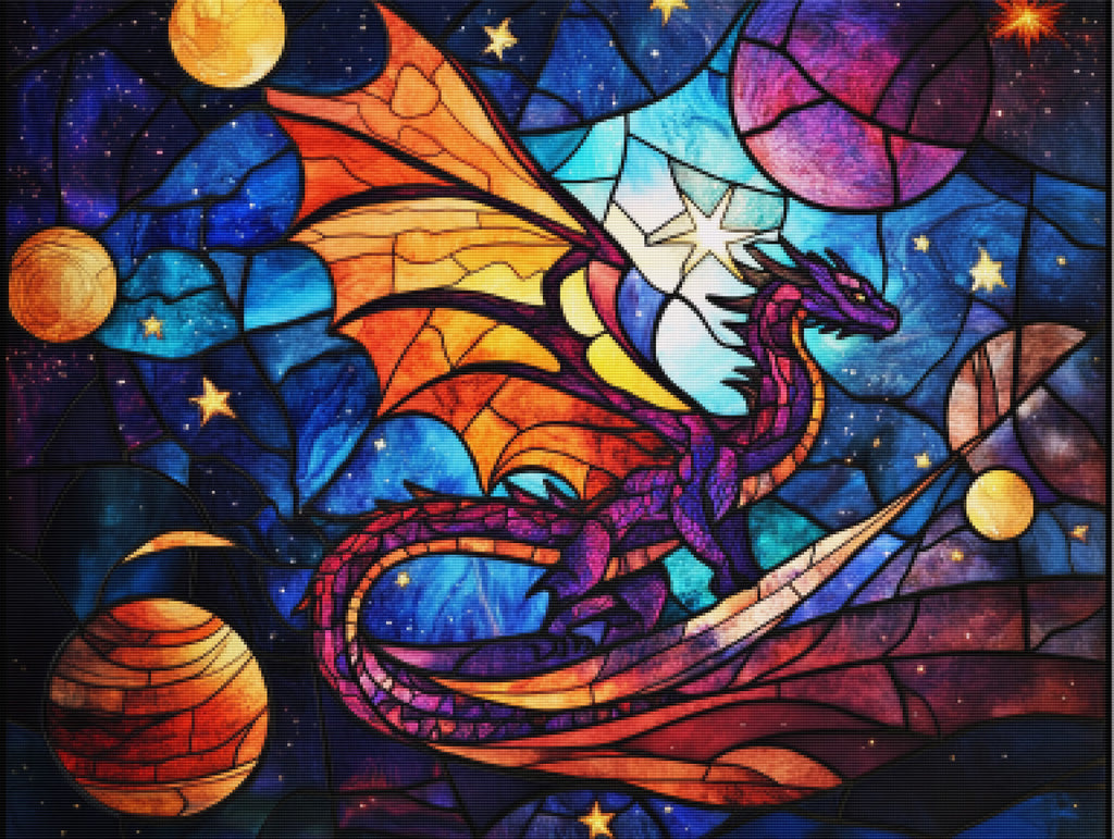Celestial Fantasy Stained Glass Official Diamond Painting Kit | Diamond ...