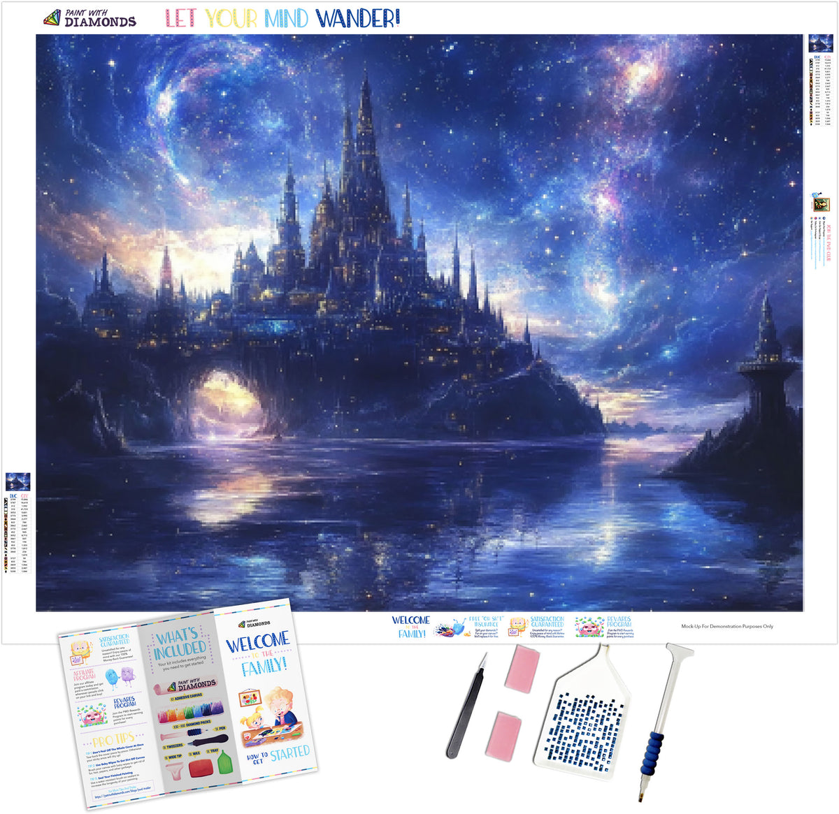 Celestial Kingdom Under a Cosmic Sky Official Diamond Painting Kit ...