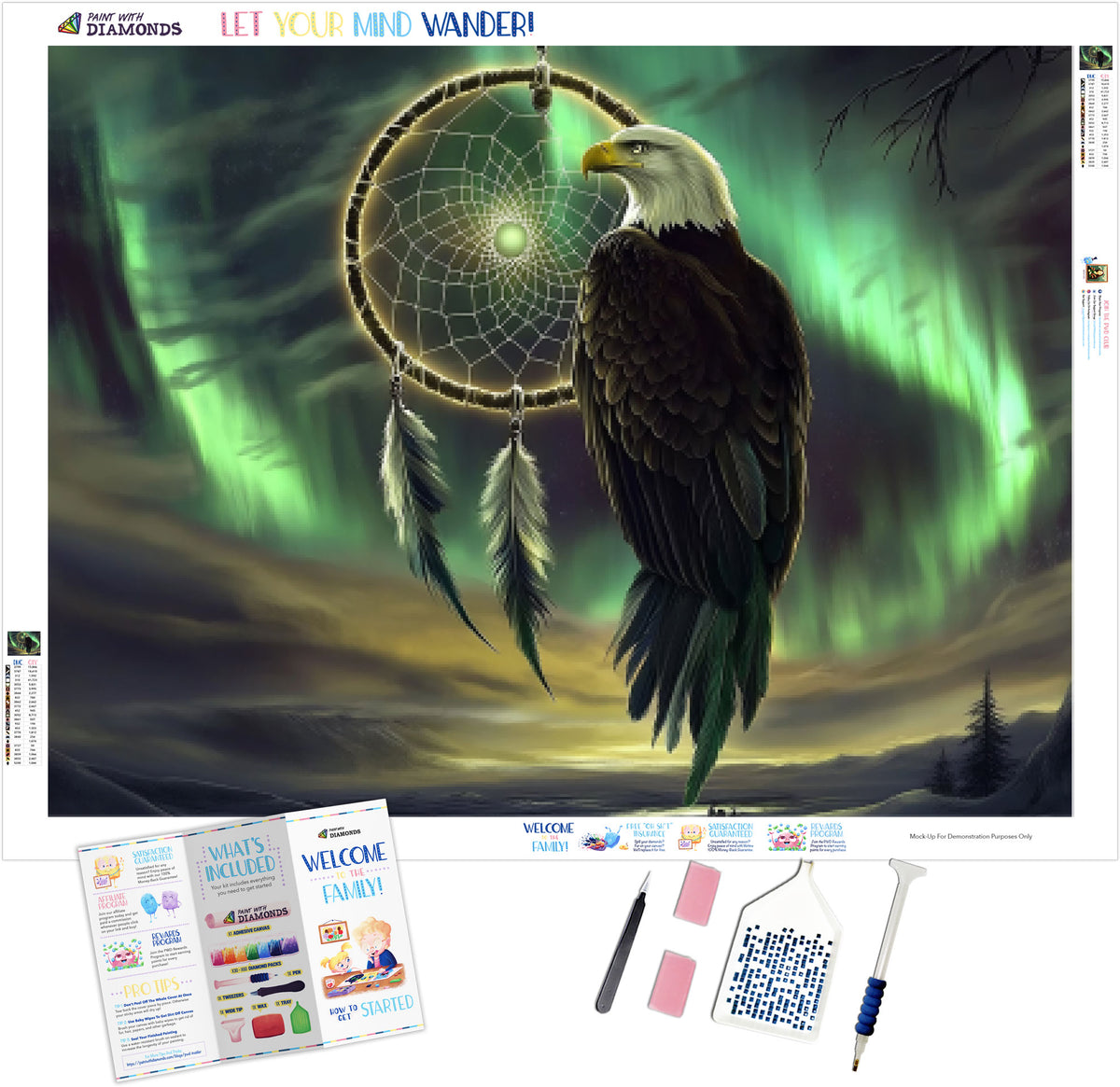 Celestial Protector Eagle Dreamcatcher with Northern Lightse Official ...