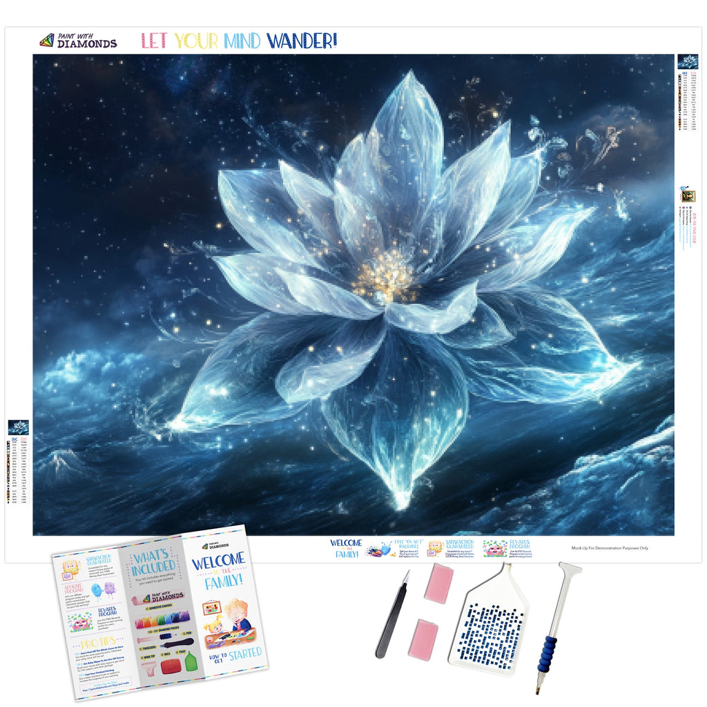Celestial Ice Bloom Diamond Painting - Full Drill Kit | Paint With ...