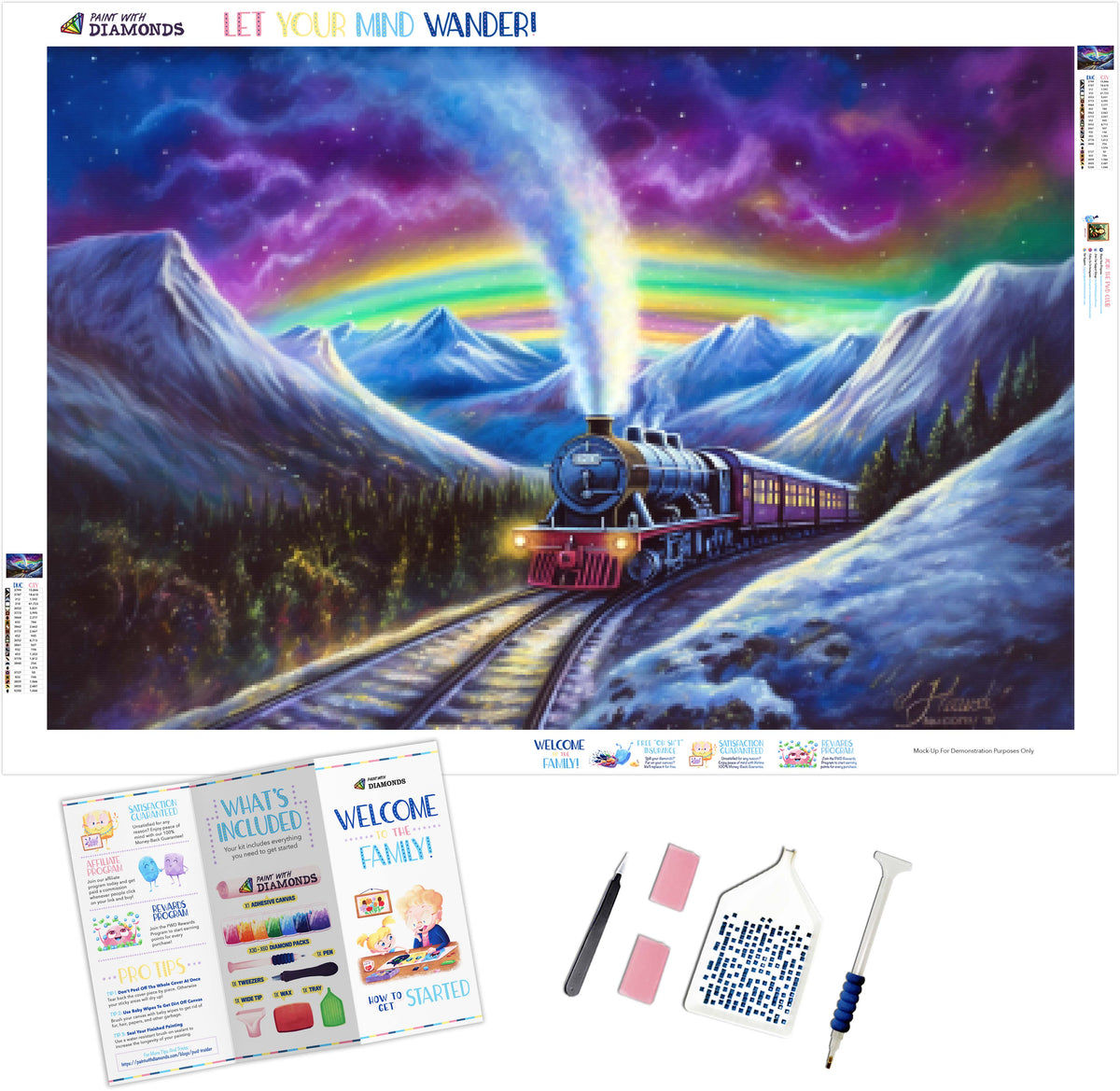 Charming Train To Magic Diamond Painting Kit Paint With Diamonds