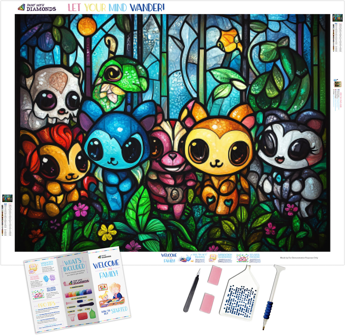 Chibi Animal Parade Official Diamond Painting Kit | Diamond Art | Paint ...