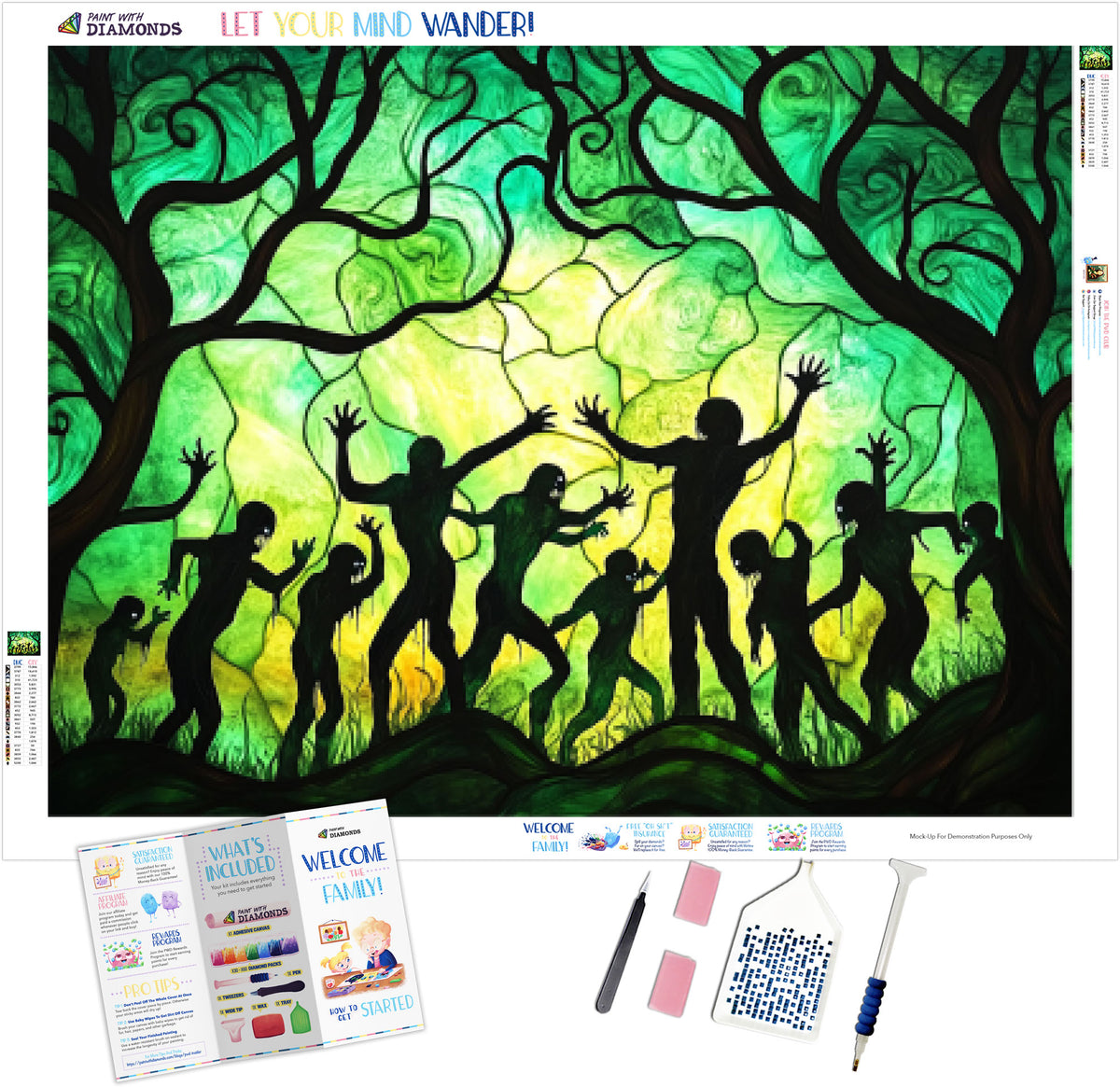 Chilling Zombie Horde Official Diamond Painting Kit | Diamond Art ...