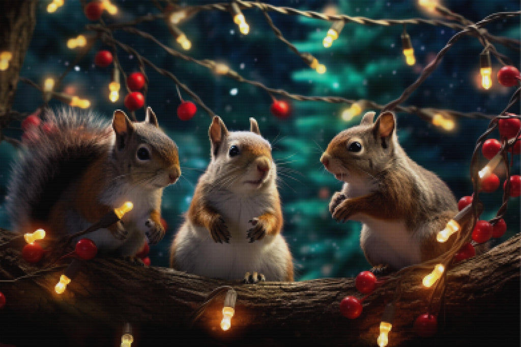 Christmas Squirrels Diamond Painting Kit Paint With Diamonds Official