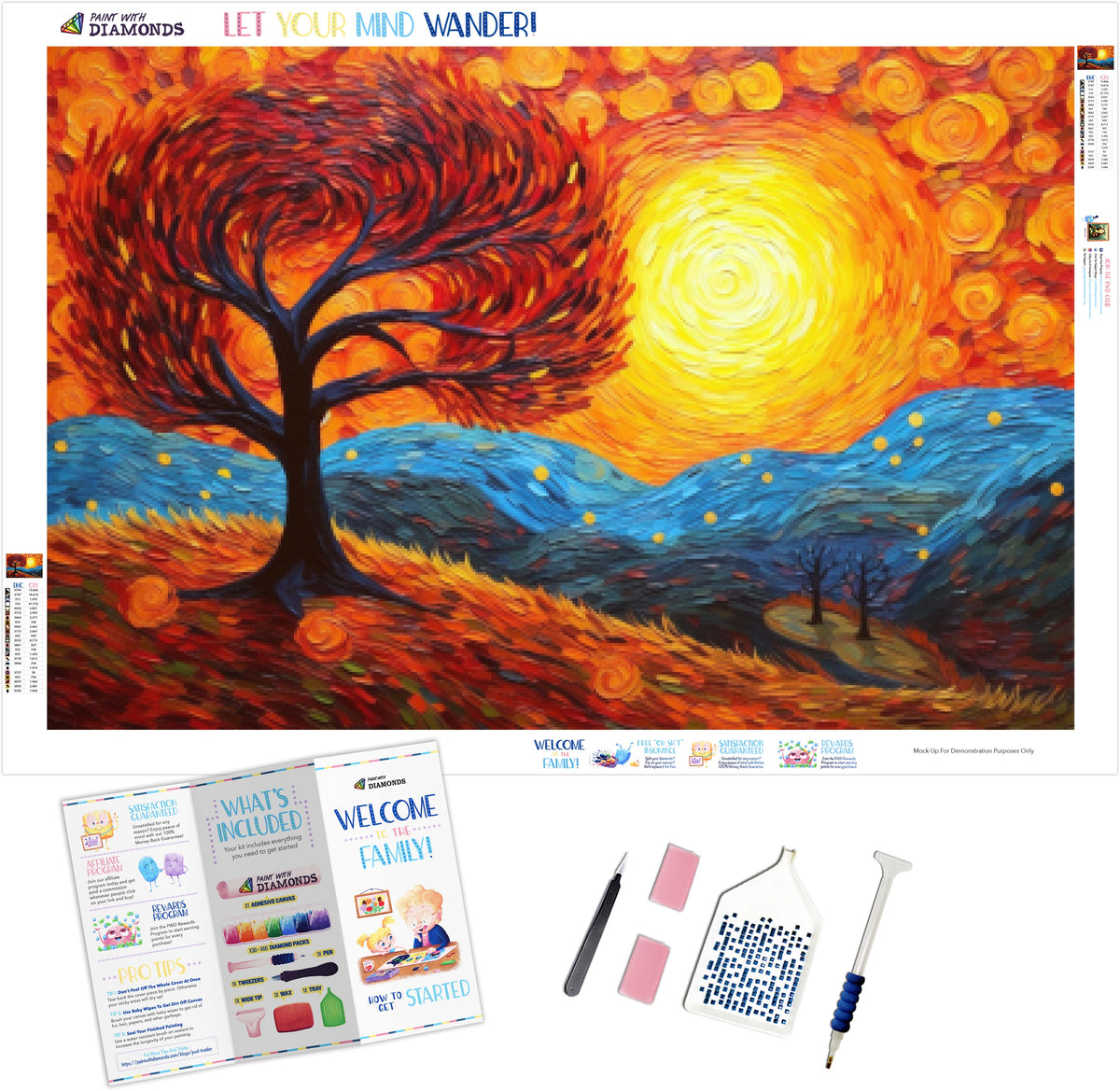 Colorful Autumn By Van Gogh Diamond Painting Kit Paint With Diamonds