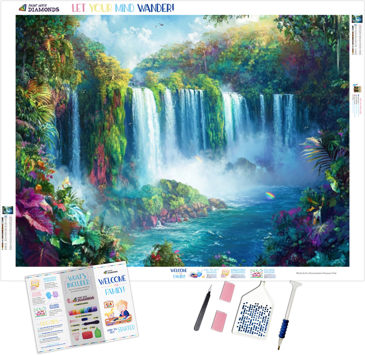 Colorful Cascades of Iguazu Falls Official Diamond Painting Kit ...