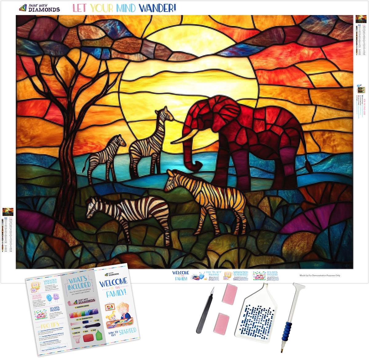 Colorful Exotic Safari Official Diamond Painting Kit | Diamond Art ...